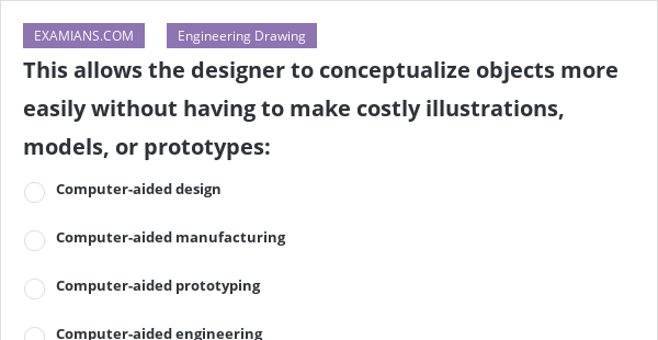 This allows the designer to conceptualize objects more easily without ...