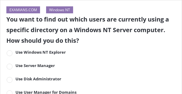 You want to find out which users are currently using a specific ...