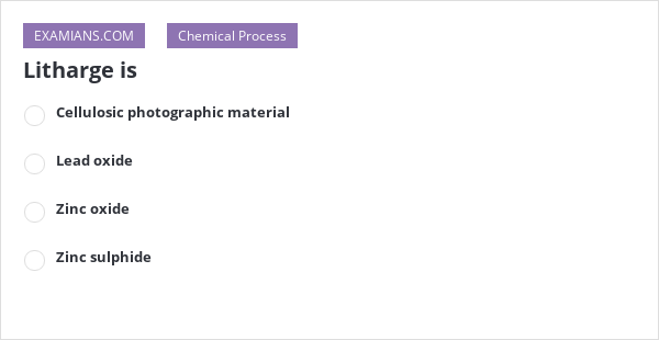 Litharge is | EXAMIANS