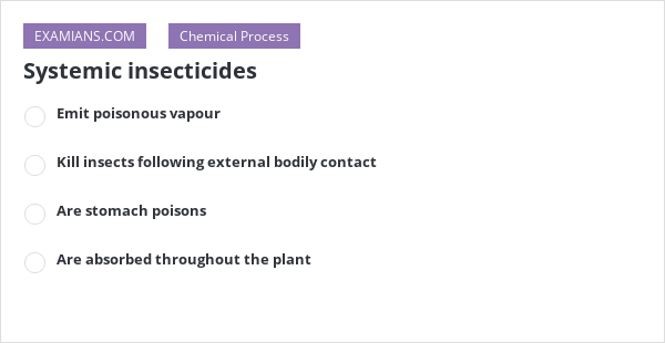 Systemic insecticides | EXAMIANS