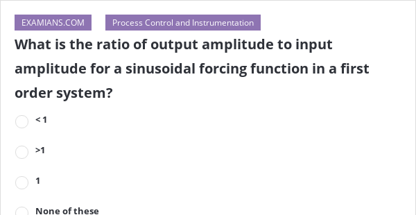 What is the ratio of output amplitude to input amplitude for a ...