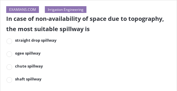 In case of non-availability of space due to topography, the most ...