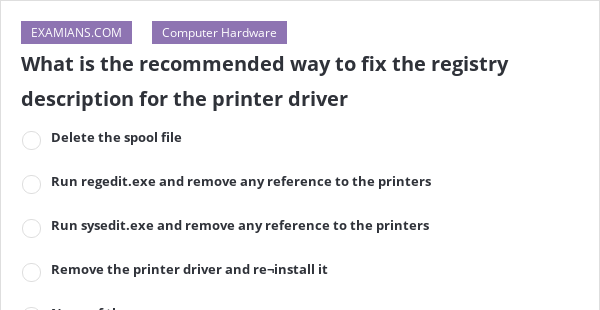 What is the recommended way to fix the registry description for the ...