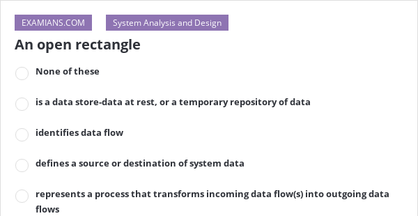An open rectangle | EXAMIANS