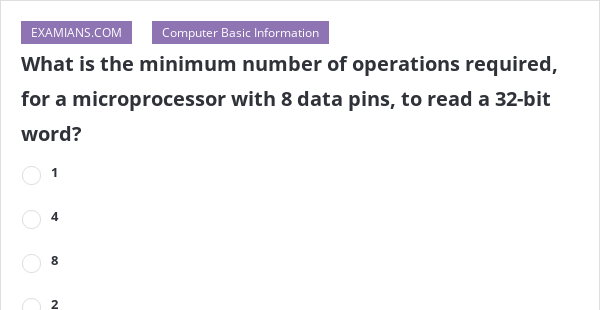 What is the minimum number of operations required, for a microprocessor ... What is the minimum number of operations required, for a microprocessor ...