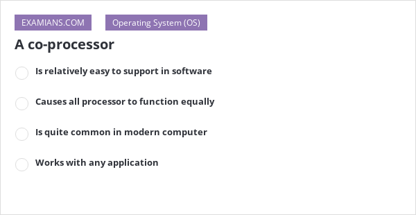 A co-processor | EXAMIANS