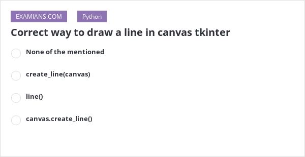 Correct Way To Draw A Line In Canvas Tkinter Examians