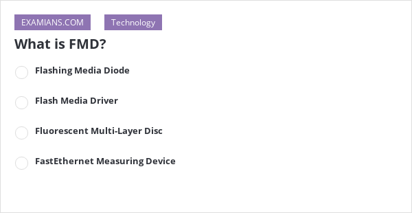What is FMD? | EXAMIANS