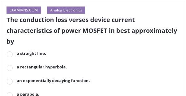 The conduction loss verses device current characteristics of power ...