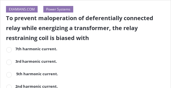 To prevent maloperation of deferentially connected relay while ...