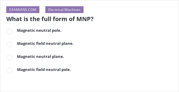 What is the full form of MNP? | EXAMIANS
