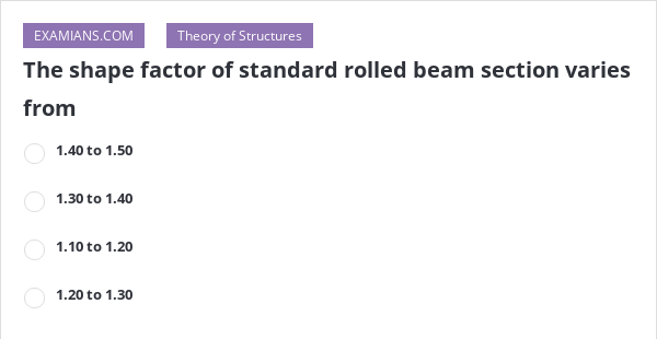 Shape Factor For Rolled Beam Section - The Best Picture Of Beam
