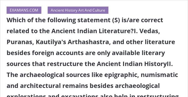 Which of the following statement (S) is/are correct related to the ...