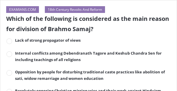 Which of the following is considered as the main reason for division of ...