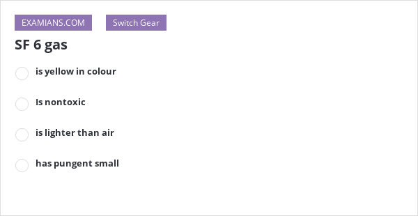 SF 6 gas | EXAMIANS