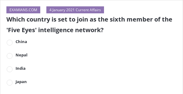 Which country is set to join as the sixth member of the 'Five Eyes ...