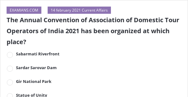 The Annual Convention of Association of Domestic Tour Operators of ...