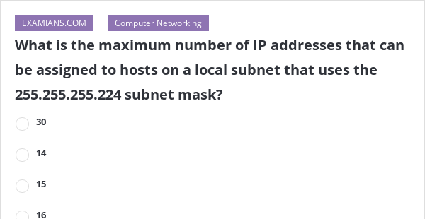What is the maximum number of IP addresses that can be assigned to ...