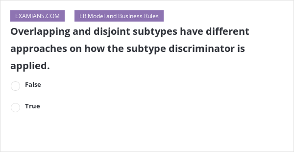 Overlapping and disjoint subtypes have different approaches on how the ...