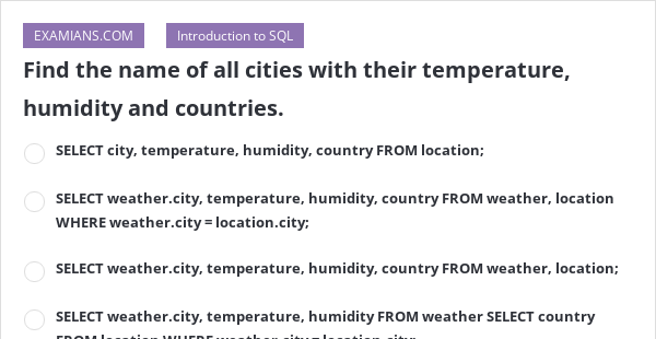 Find the name of all cities with their temperature, humidity and ...