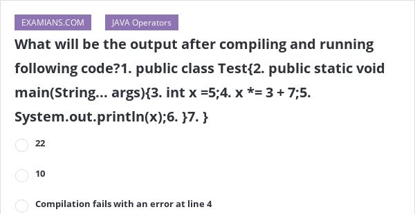 What Will Be The Output After Compiling And Running Following Code1 Public Class Test 2