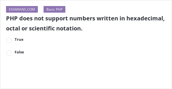 Php Does Not Support Numbers Written In Hexadecimal Octal Or Scientific Notation Examians
