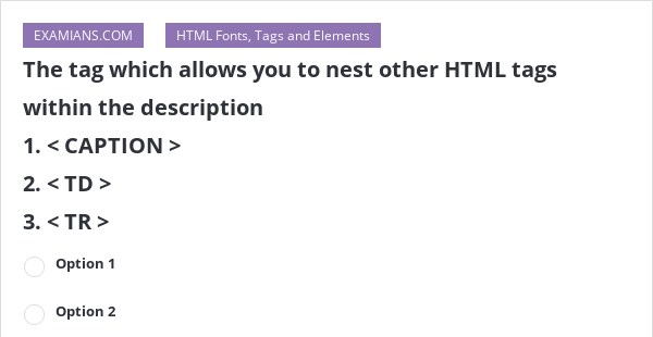 The tag which allows you to nest other HTML tags within the description ...