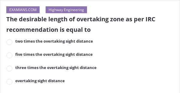 The desirable length of overtaking zone as per IRC recommendation is ...