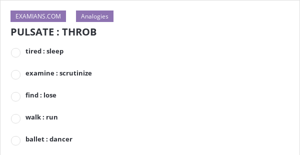 PULSATE : THROB | EXAMIANS