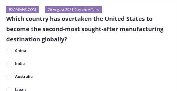 Which country has overtaken the United States to become the second-most ...