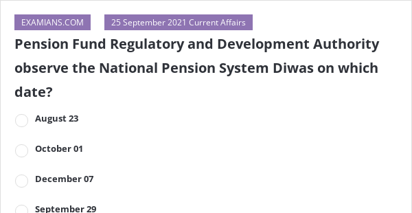 Pension Fund Regulatory and Development Authority observe the National ...
