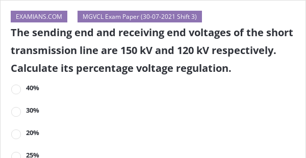 The sending end and receiving end voltages of the short transmission ...