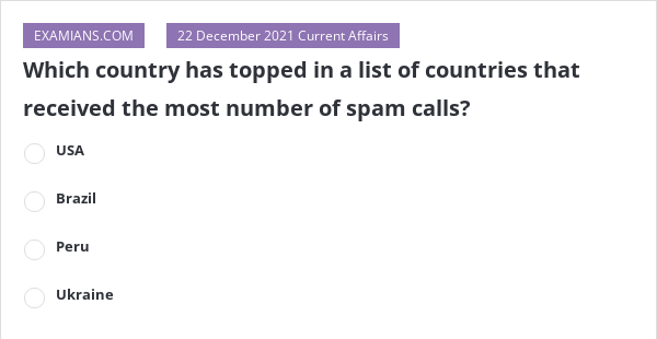 Which country has topped in a list of countries that received the most ...