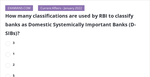 How many classifications are used by RBI to classify banks as Domestic ...