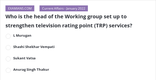 Who is the head of the Working group set up to strengthen television ...