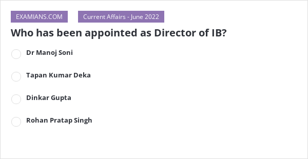 Who has been appointed as Director of IB? | EXAMIANS