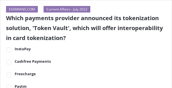 Which payments provider announced its tokenization solution, 'Token ...