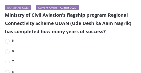 Ministry Of Civil Aviations Flagship Program Regional Connectivity