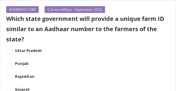 Which state government will provide a unique farm ID similar to an ...