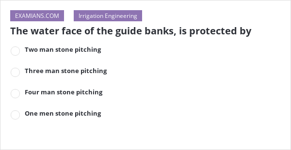 The water face of the guide banks, is protected by | EXAMIANS