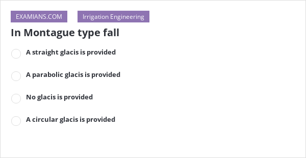 In Montague type fall | EXAMIANS